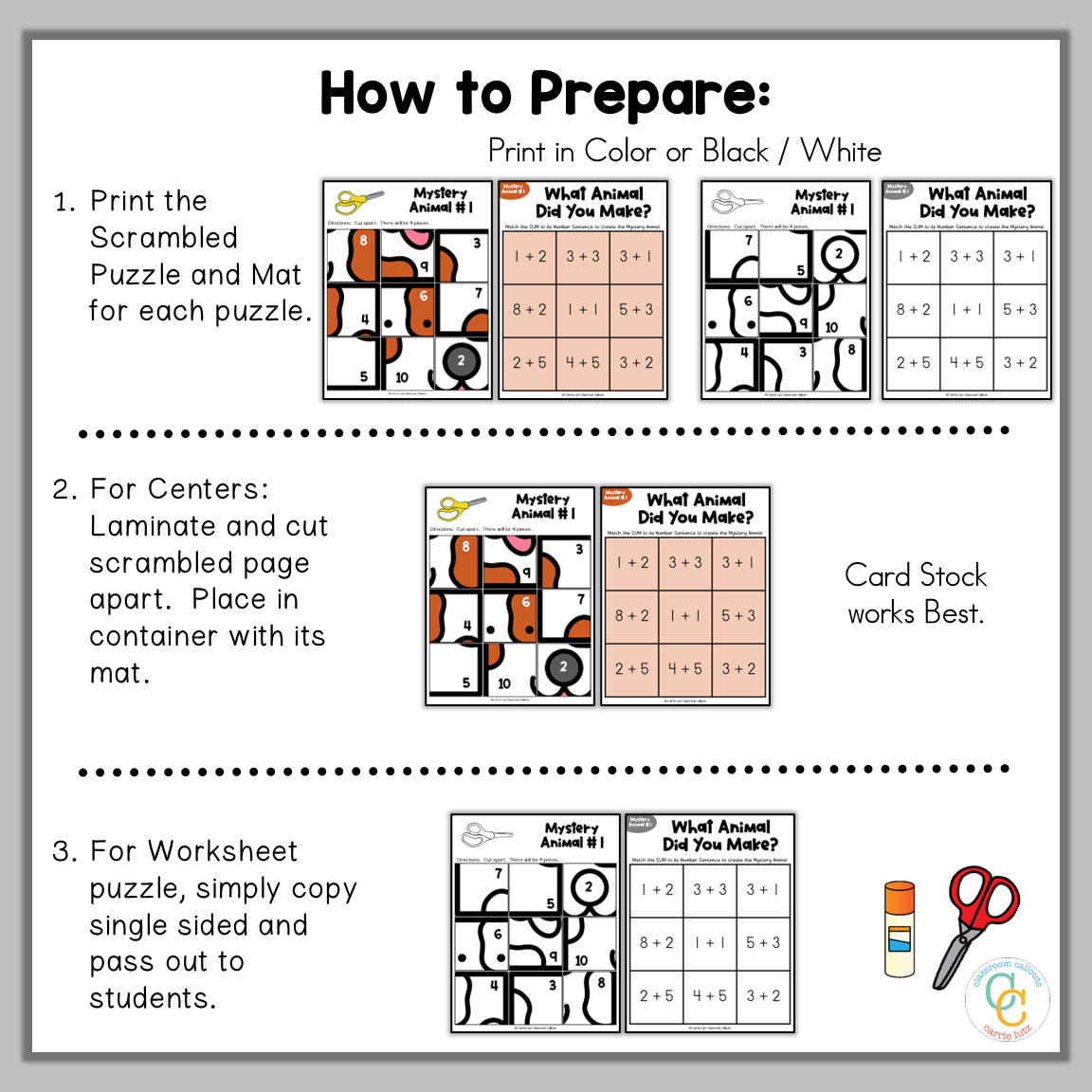 1st Grade Addition Mystery Picture Puzzles - Teaching Ideas Made Easy