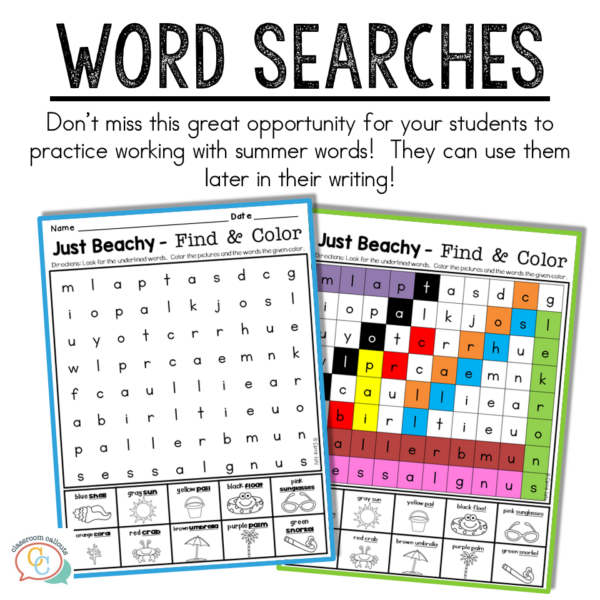 1st Grade End of Year No Prep Beach Activities - Teaching Ideas Made Easy