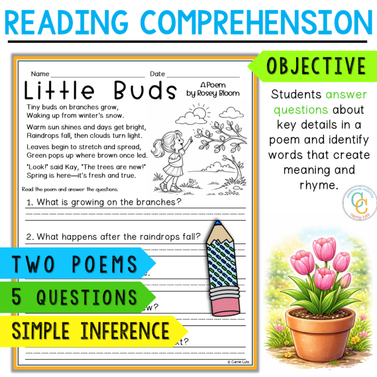 April Reading Comprehension 1st 2nd Grade | Inference Passages ...