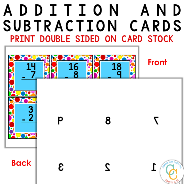 Flashlight Friday Addition Subtraction Flash Cards 1st Grade - Teaching ...
