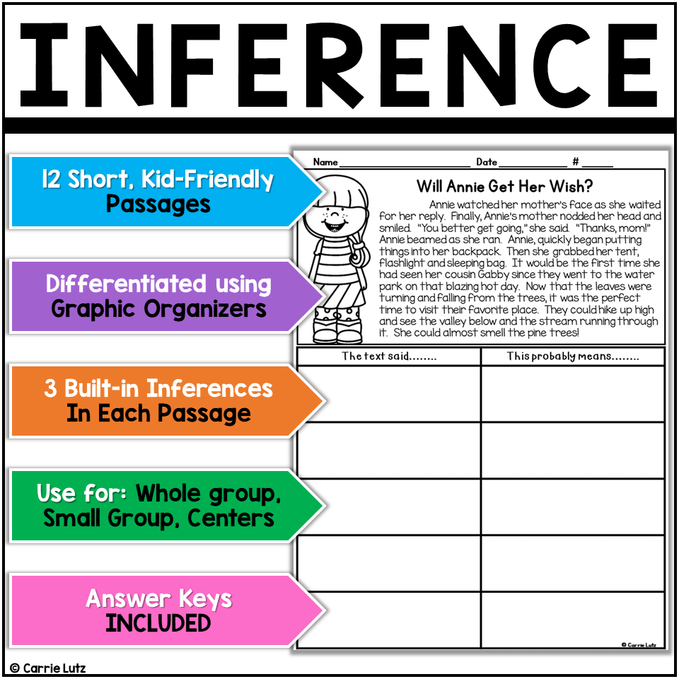 Inference Passages 1st Grade | Differentiated Inferencing Activities ...