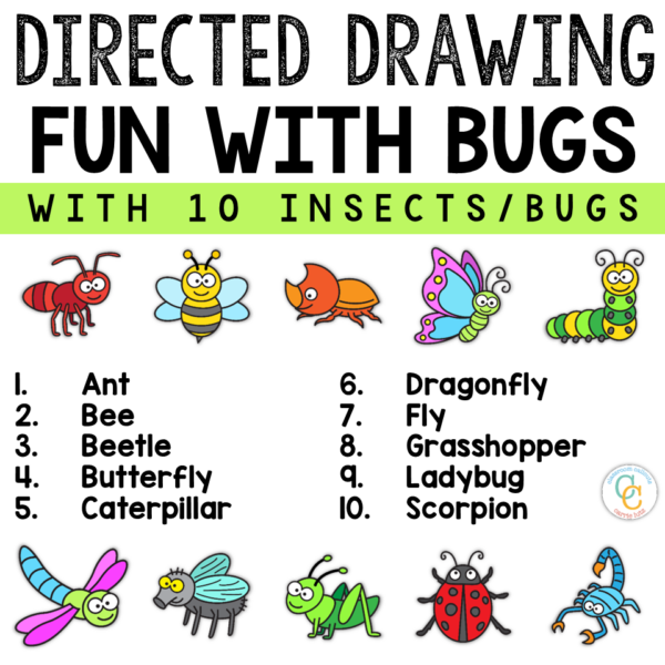1st Grade Bugs Directed Drawing and Writing - Teaching Ideas Made Easy