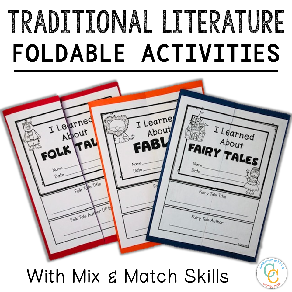 Fairy Tales Fables Folktales Foldables 1-3 - Teaching Ideas Made Easy