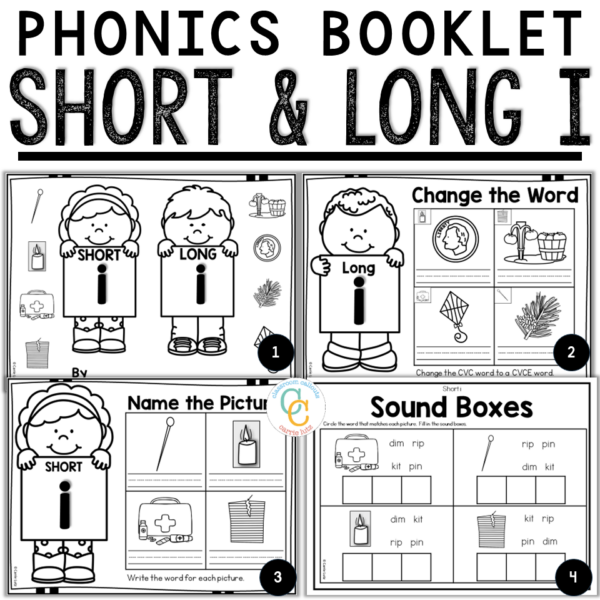 Short and Long I Phonics Booklet K-2 - Teaching Ideas Made Easy