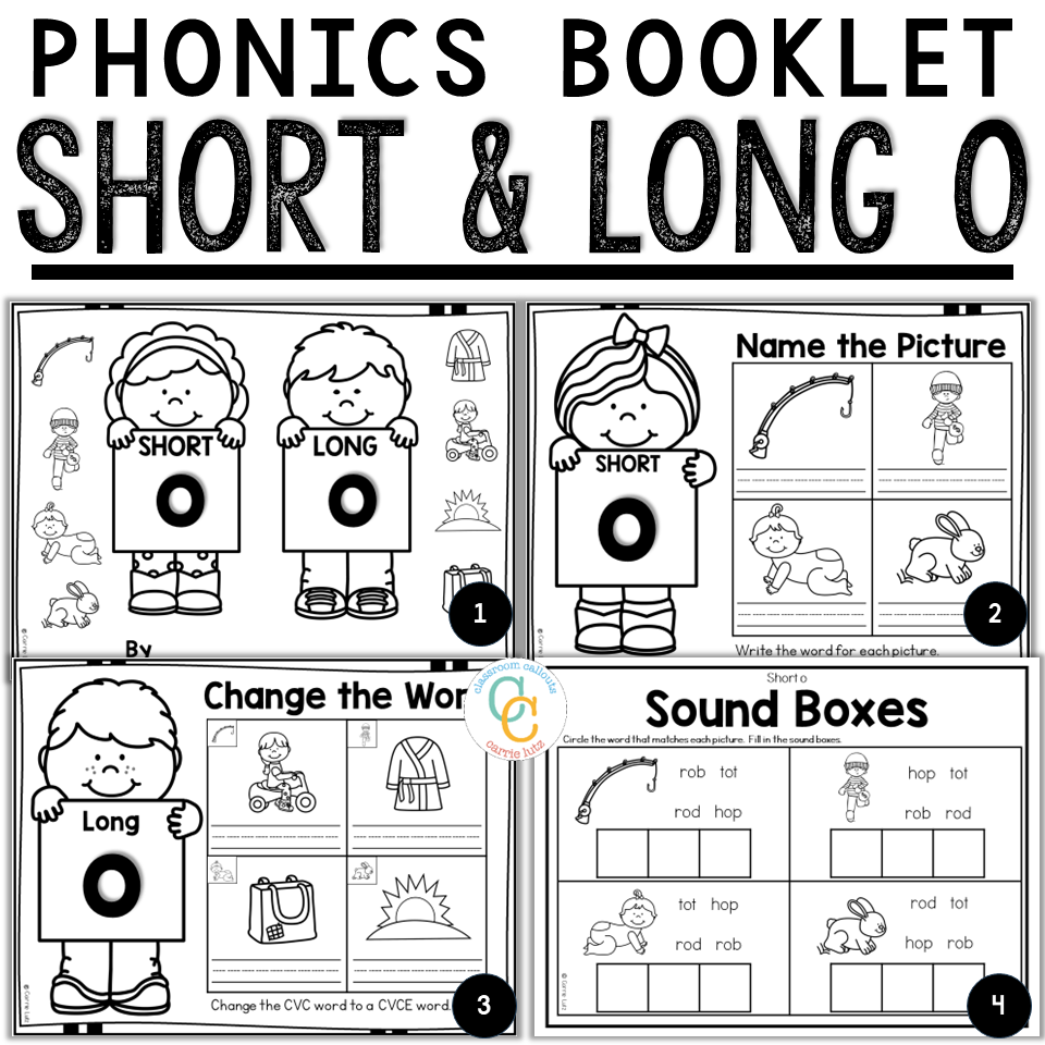 Short & Long O Phonics Booklet K-2 No Prep - Teaching Ideas Made Easy