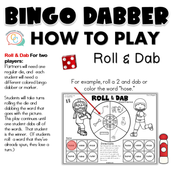 Magic E Bingo Dabber Games K-2 - Teaching Ideas Made Easy