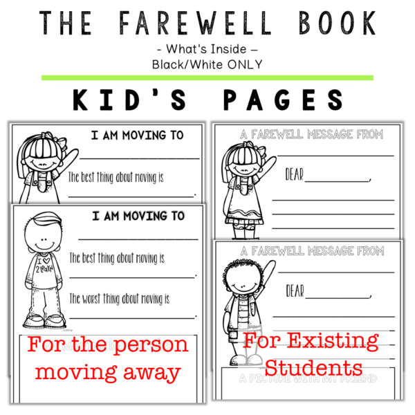 Farewell Book for Student Moving | Class Keepsake No Prep - Teaching ...