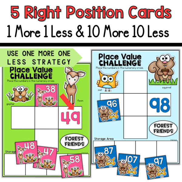 1 More 1 Less 10 More 10 Less Math Centers K-2 - Teaching Ideas Made Easy
