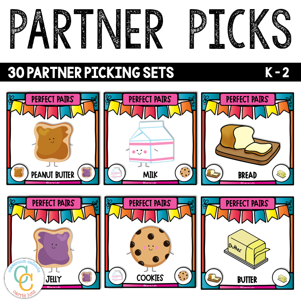 Partner Cards and Callbacks K-2 Partner Picking Cards - Teaching Ideas ...