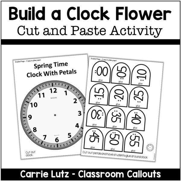 1st Grade Telling Time Hour and Half Hour Spring Activities - Teaching ...