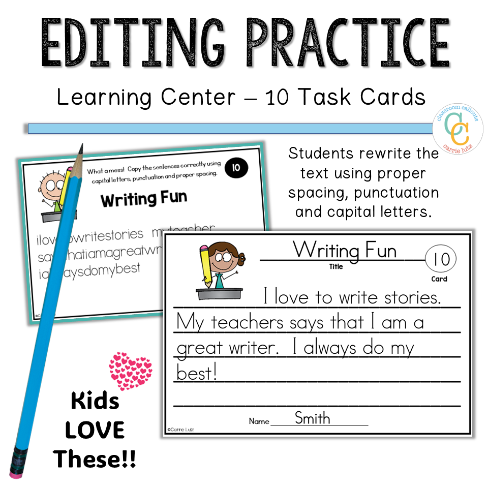 1st Grade Writing Checklists Posters Task Cards - Teaching Ideas Made Easy