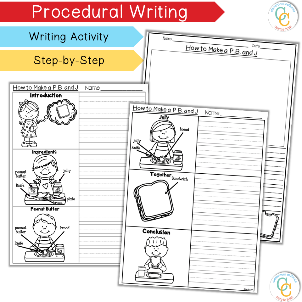 Peanut Butter and Jelly How to Writing First Grade - Teaching Ideas ...
