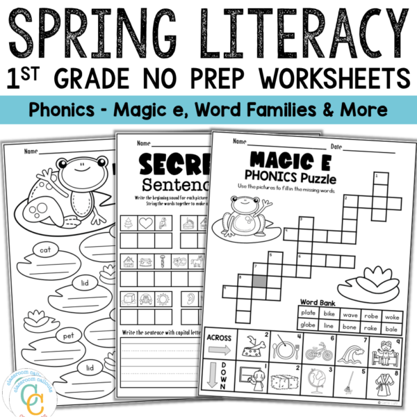 1st Grade Spring Literacy | Phonics Grammar Sentences - Teaching Ideas ...