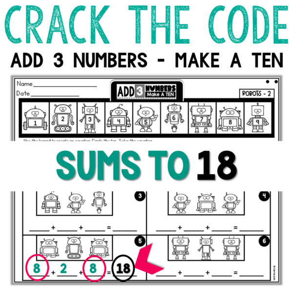 Add 3 Numbers 1st Grade | Make a Ten Worksheets - Teaching Ideas Made Easy