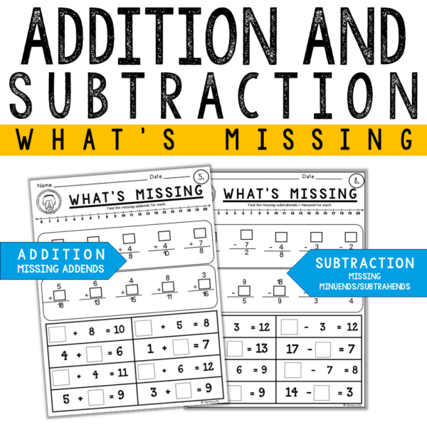 First Grade Addition and Subtraction Word Problems Worksheets ...