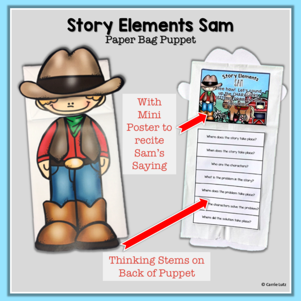 Story Elements Activities with Puppets K-2 - Teaching Ideas Made Easy