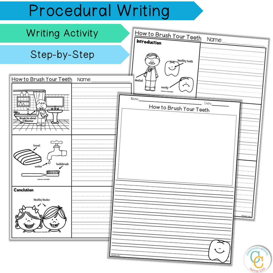 How to Brush Your Teeth How to Writing First Grade - Teaching Ideas ...