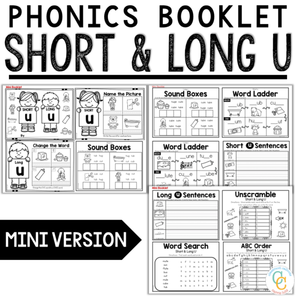 Short & Long U Phonics Booklet K-2 No Prep - Teaching Ideas Made Easy
