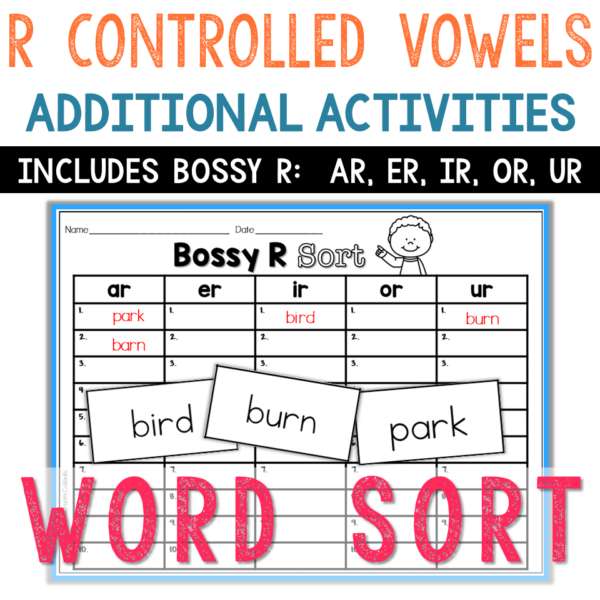 1st Grade Bossy R Write the Room Phonics Activity - Teaching Ideas Made ...