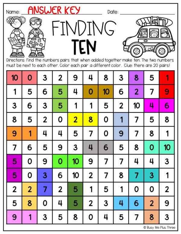 1st Grade End of Year Math Review No Prep Packet - Teaching Ideas Made Easy