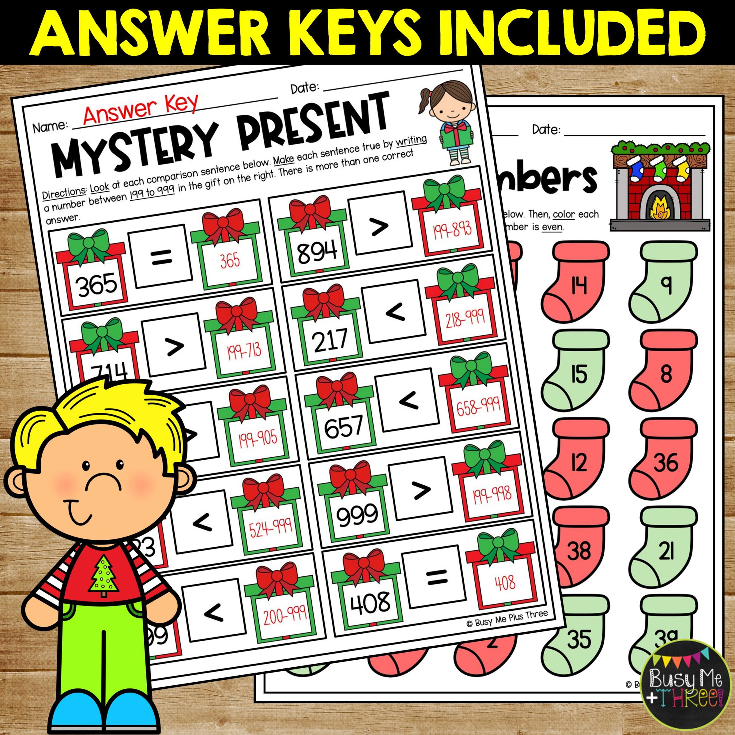 2nd Grade Christmas Math Review No Prep Worksheets - Teaching Ideas ...