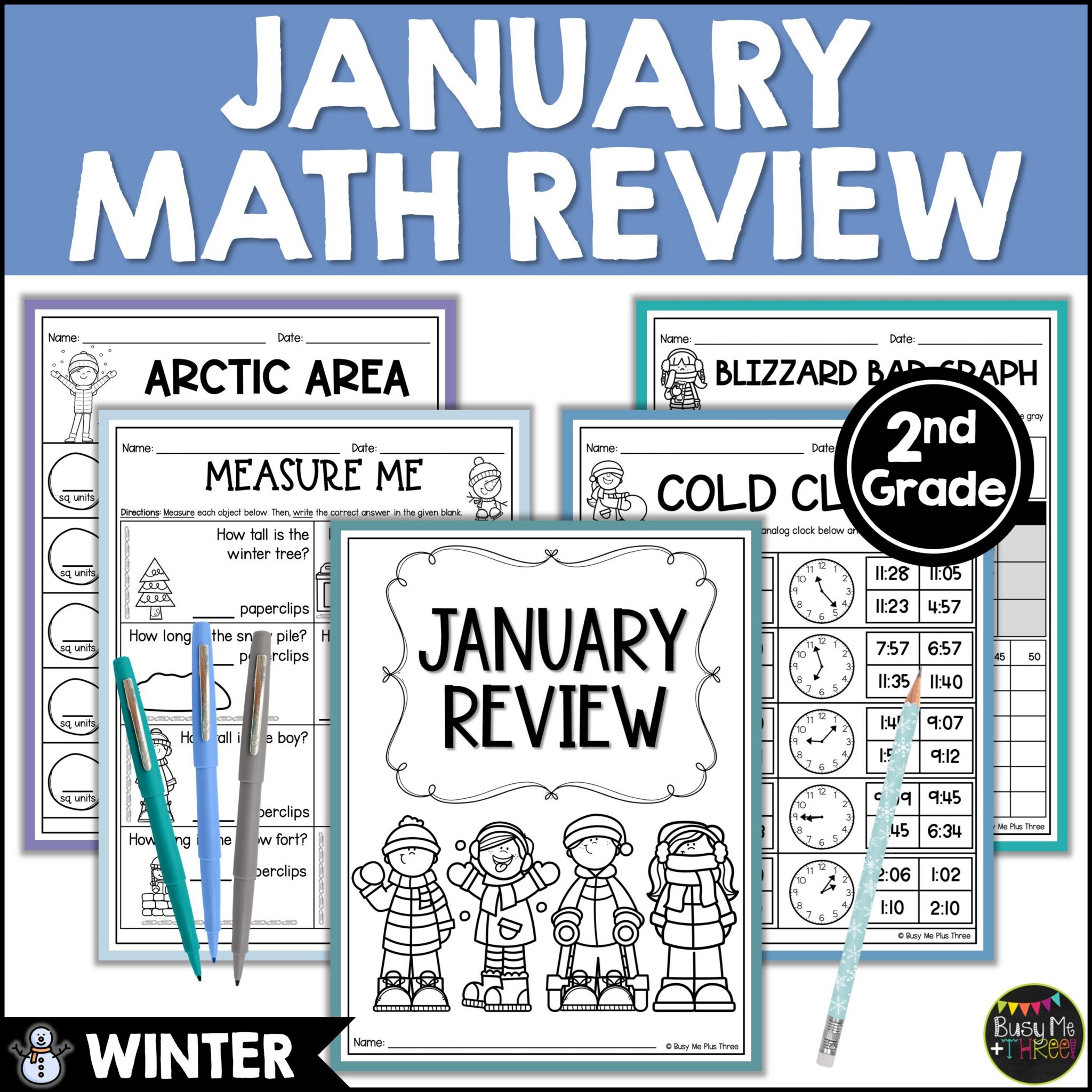 2nd Grade January Graphing No Prep Math Worksheets - Teaching Ideas ...