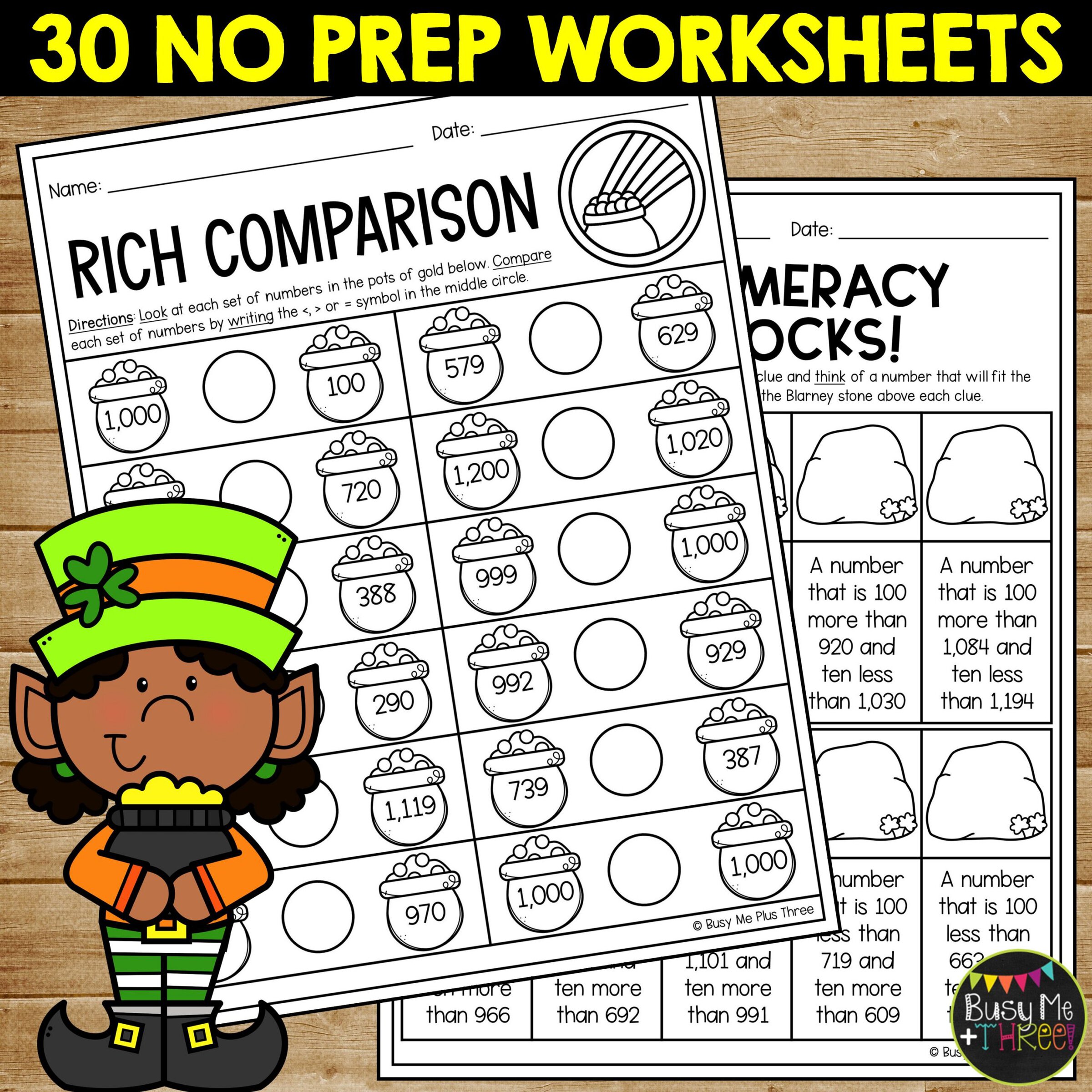 2nd Grade St. Patrick's Day Math Worksheets No Prep - Teaching Ideas ...