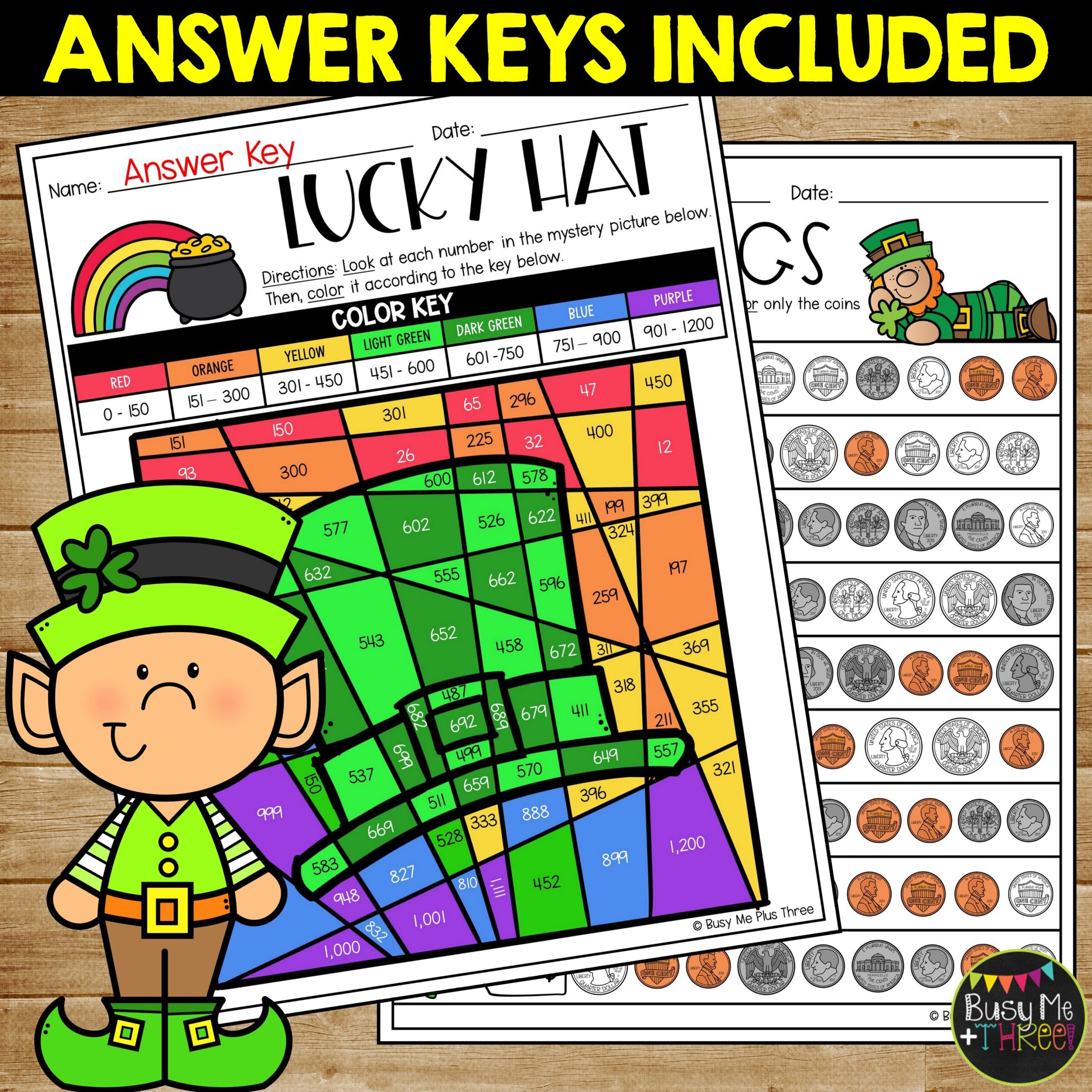2nd Grade St. Patrick's Day Math Worksheets No Prep - Teaching Ideas ...