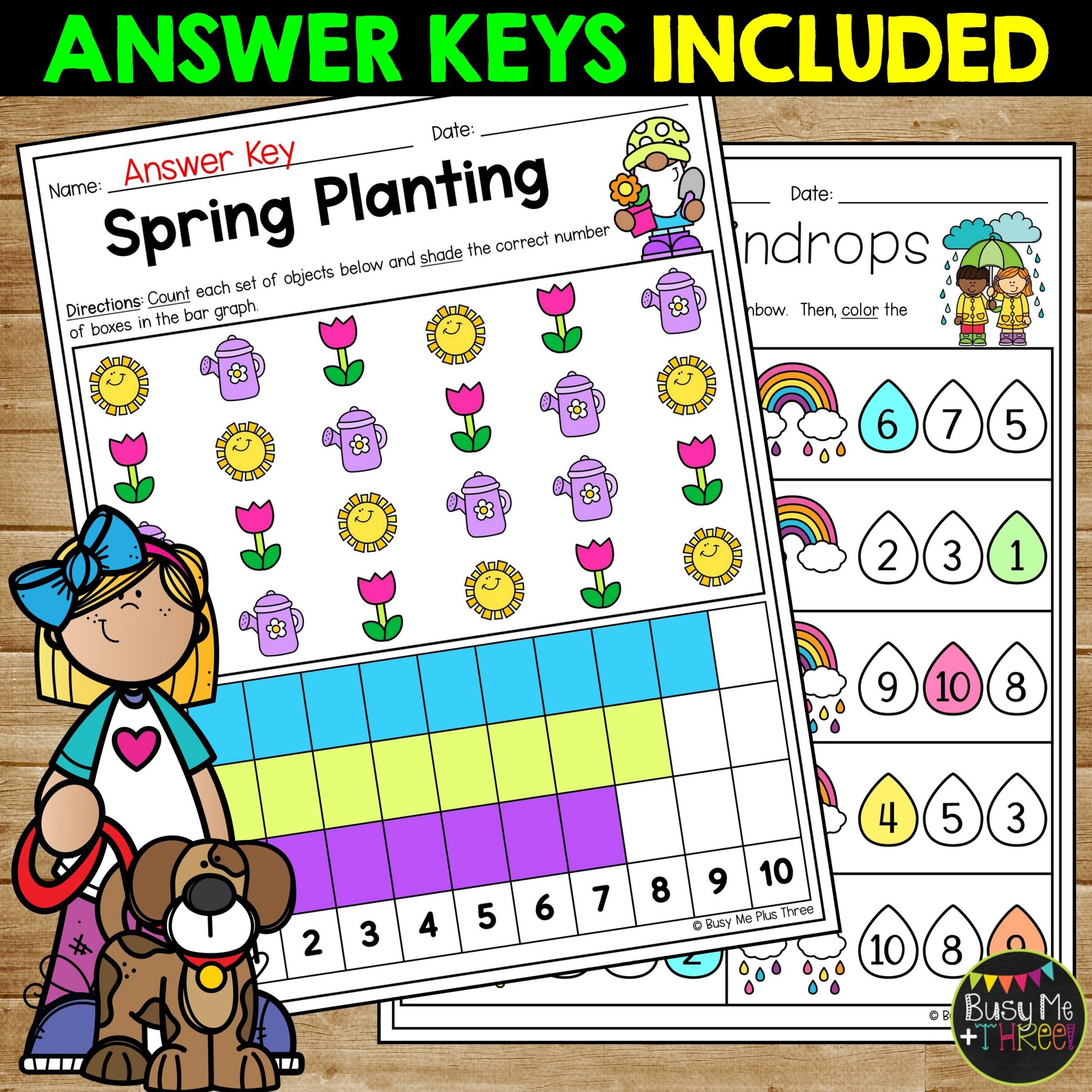 Kindergarten Pets Theme Math No Prep May Worksheets - Teaching Ideas ...