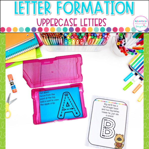 Letter Formation Rhymes Task Cards | Uppercase Tracing Cards - Teaching ...