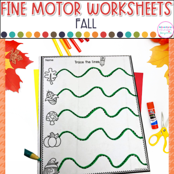 Fall Tracing Worksheets | Cutting and Fine Motor Practice - Teaching ...