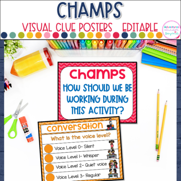 Editable Visual Cues | CHAMPS Posters Behavior Chart - Teaching Ideas ...