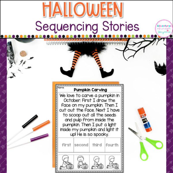 Halloween Sequencing Stories | Kindergarten Literacy Center - Teaching ...
