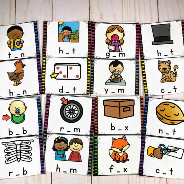 Medial Vowels Task Cards | CVC Literacy Center Activity - Teaching ...