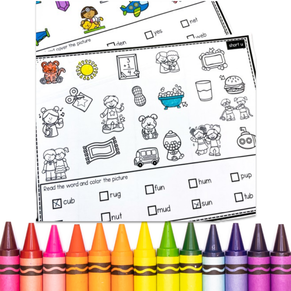 CVC Words I Spy Worksheets | Kindergarten Literacy Centers - Teaching ...