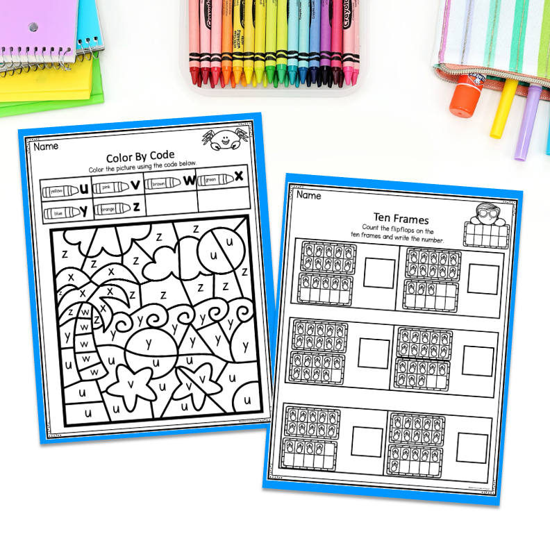 June Kindergarten Worksheets | Summer No Prep Printables - Teaching ...