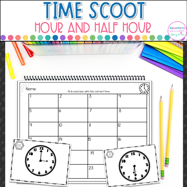 Telling Time to the Hour and Half Hour | Scoot Activity - Teaching ...