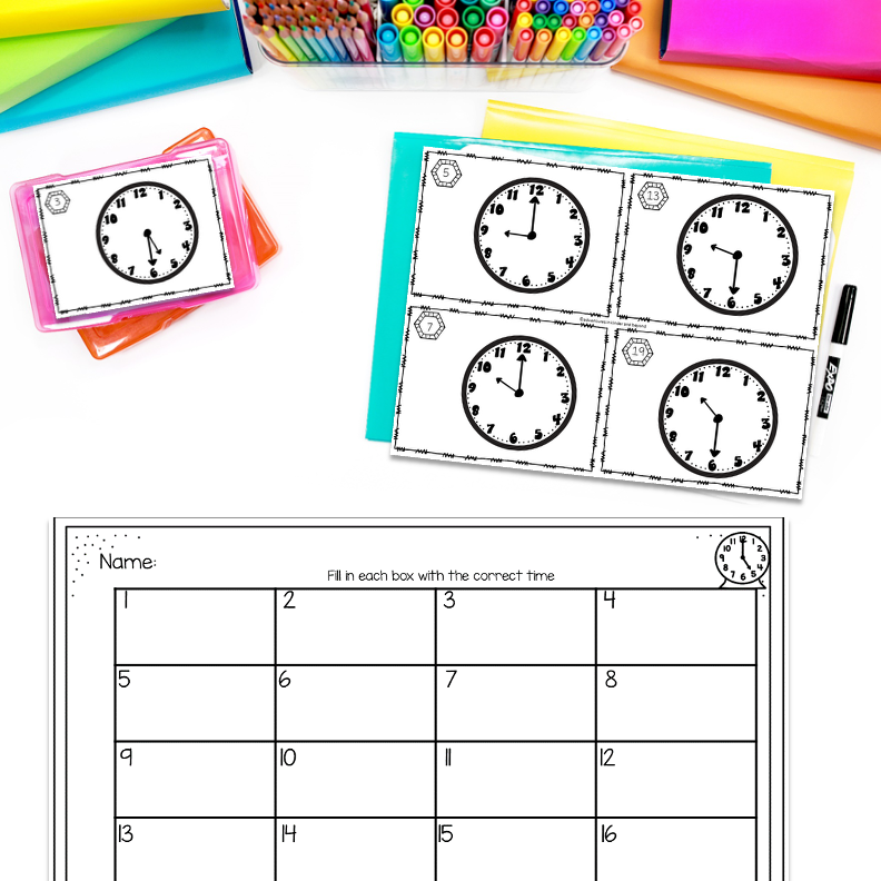 Telling Time to the Hour and Half Hour | Scoot Activity - Teaching ...