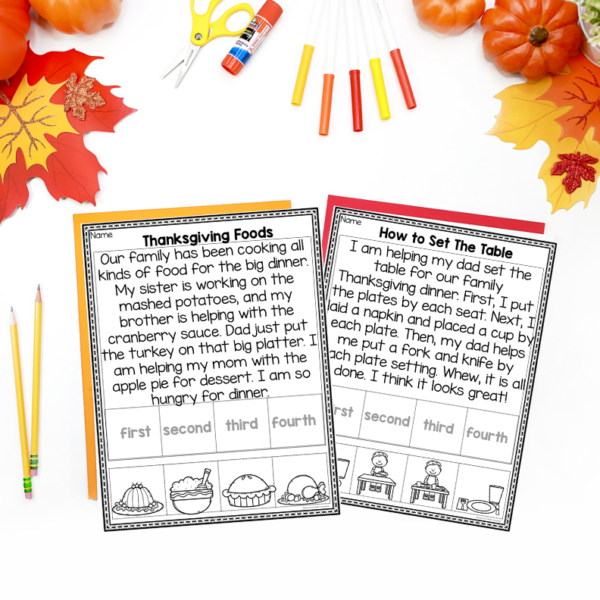 Thanksgiving Story Sequencing Activities - Teaching Ideas Made Easy