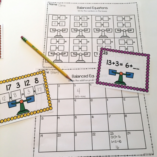 Balancing Equations Scoot Game | Equal Equations Math Activity ...